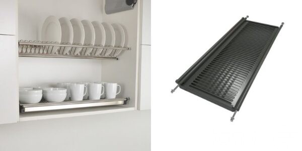 Built-in Stainless Steel Dish Rack in Anthracite Finish
