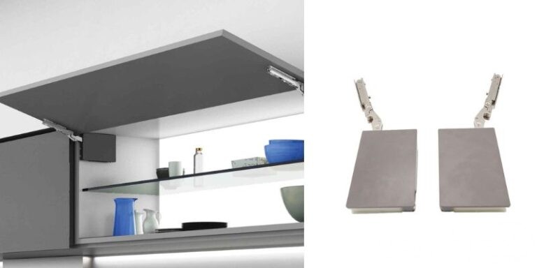 Cabinet Door Lift System that Opens Upward